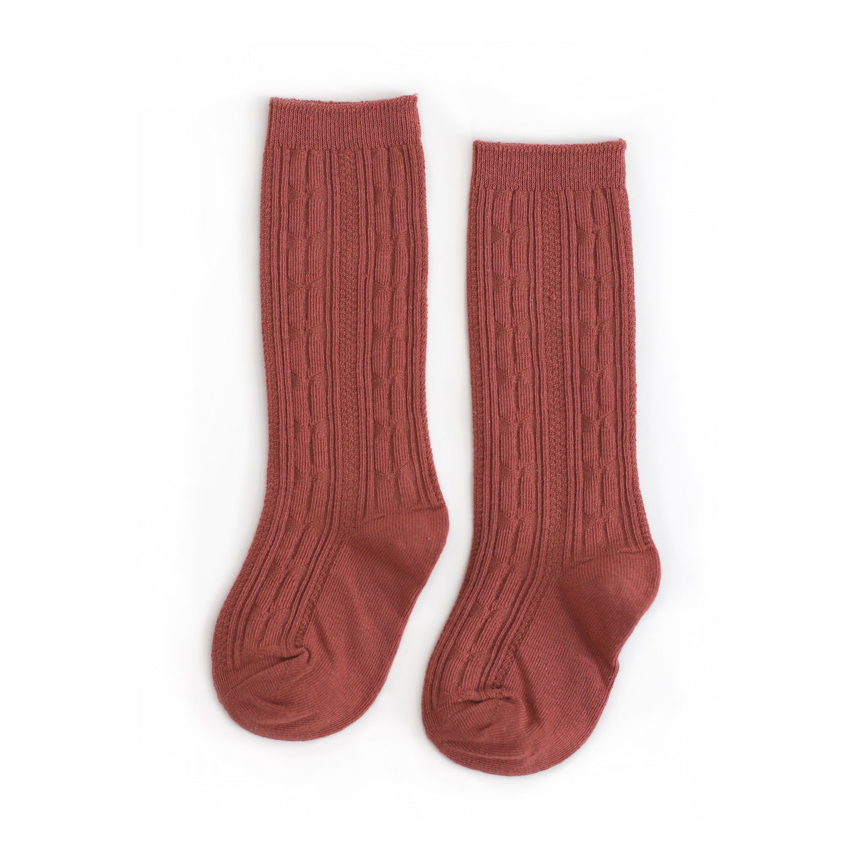Cable Knit Knee High Socks - Rust – City Mouse Studio